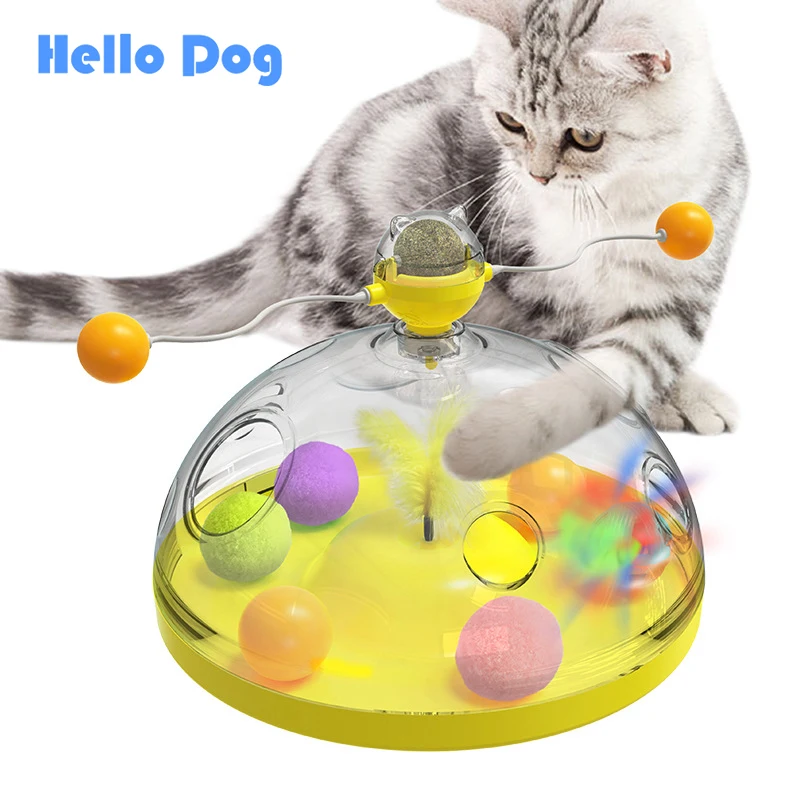 Windmill Funny Cat Toys Interactive Multifunctional Turntable Pet ...