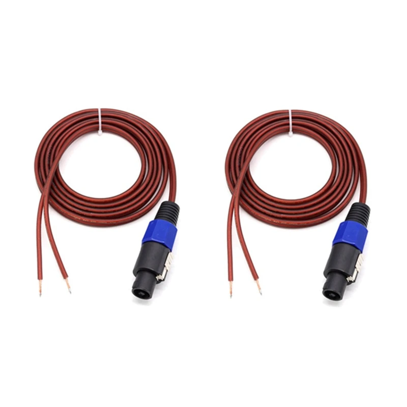 2Pcs-Bare-Wire-Open-End-Cable-Speakon-To-Speaker-Wire-Audio-Cord ...