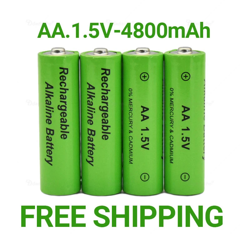free-shipping-1-5V-AA-battery-4800mAh-Rechargeable-battery-NI-MH-1-5-V ...