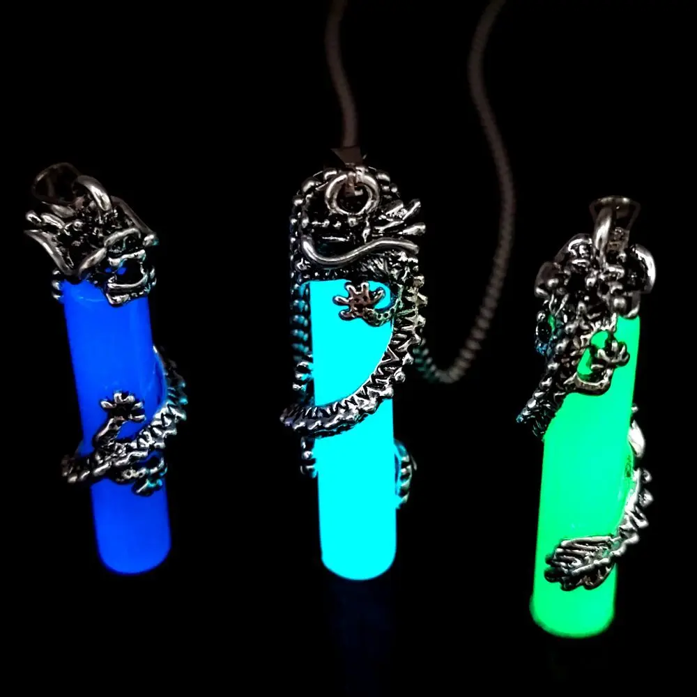 Men-s-hipster-personality-glow-in-the-dark-dragon-pendant-Creative-disc ...