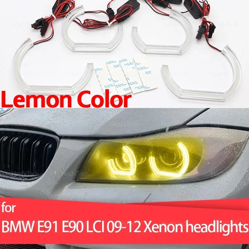 DRL LED Daytime Running Light New CS CSL Style Lemon Yellow Angel Eyes ...