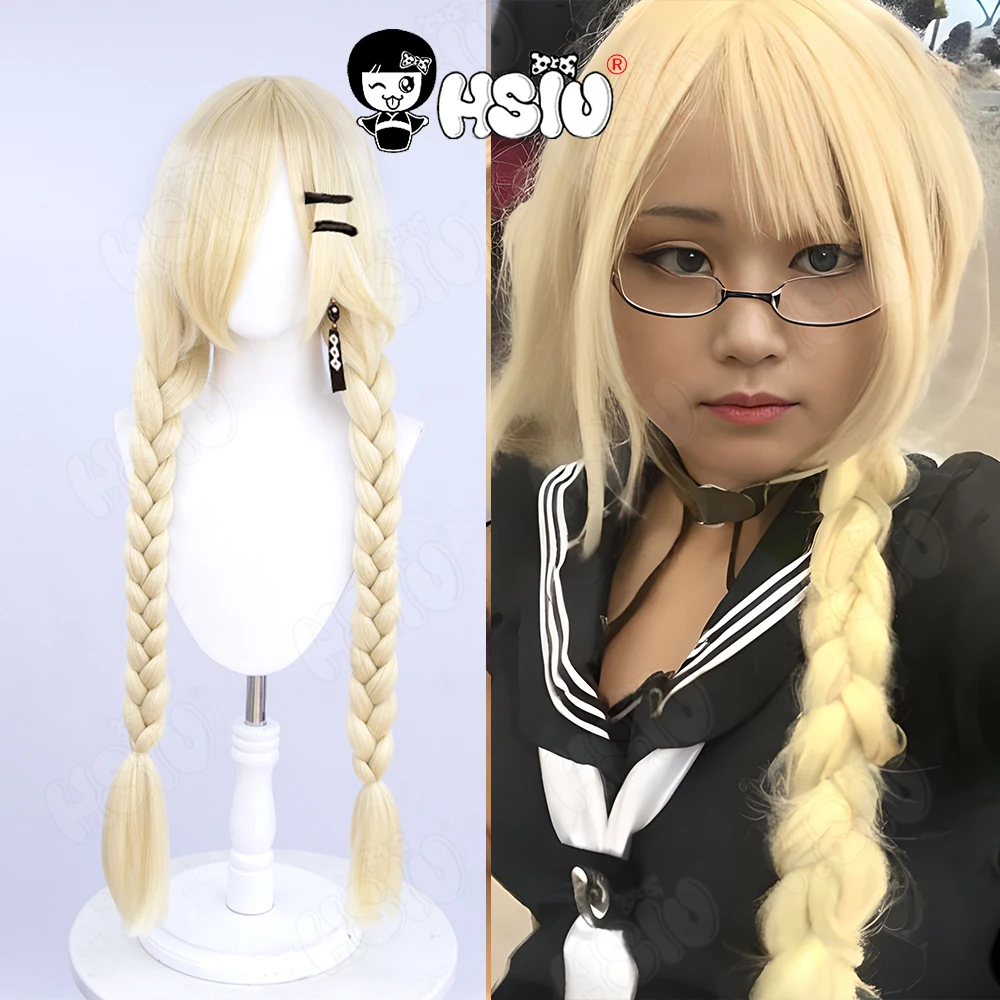 owari Cosplay Wig Game Azur Lane Cosplay Wig HSIU Golden Double Braided ...