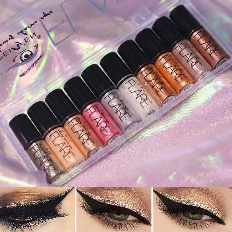 Metallic-Shiny-Eyeshadow-delineador-l-quido-Glitter-Eye-Liner-Pen ...