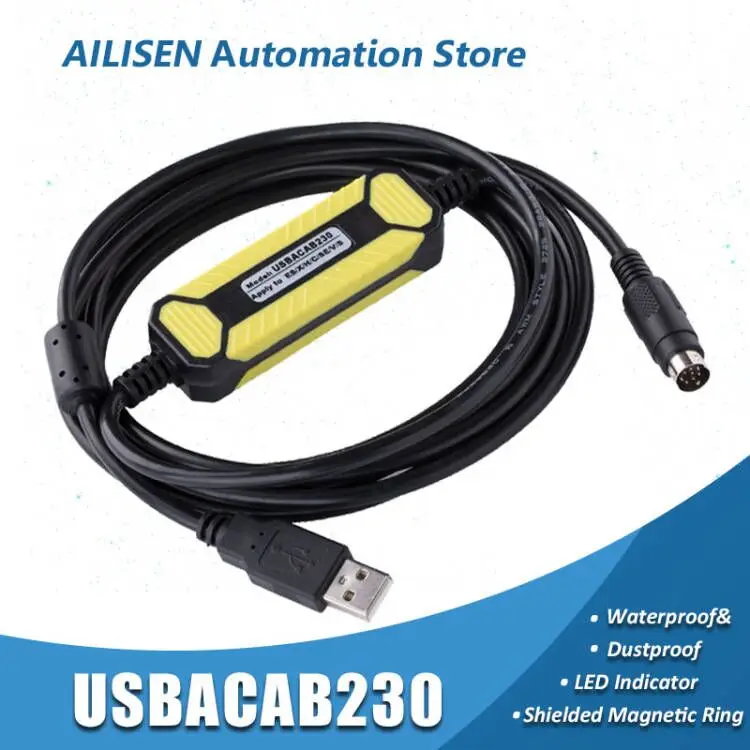 USBACAB230 DVPCAB215 For Delta DVP PLC Programming Cable USB DVP RS232 Adapter Fast Shipping ...