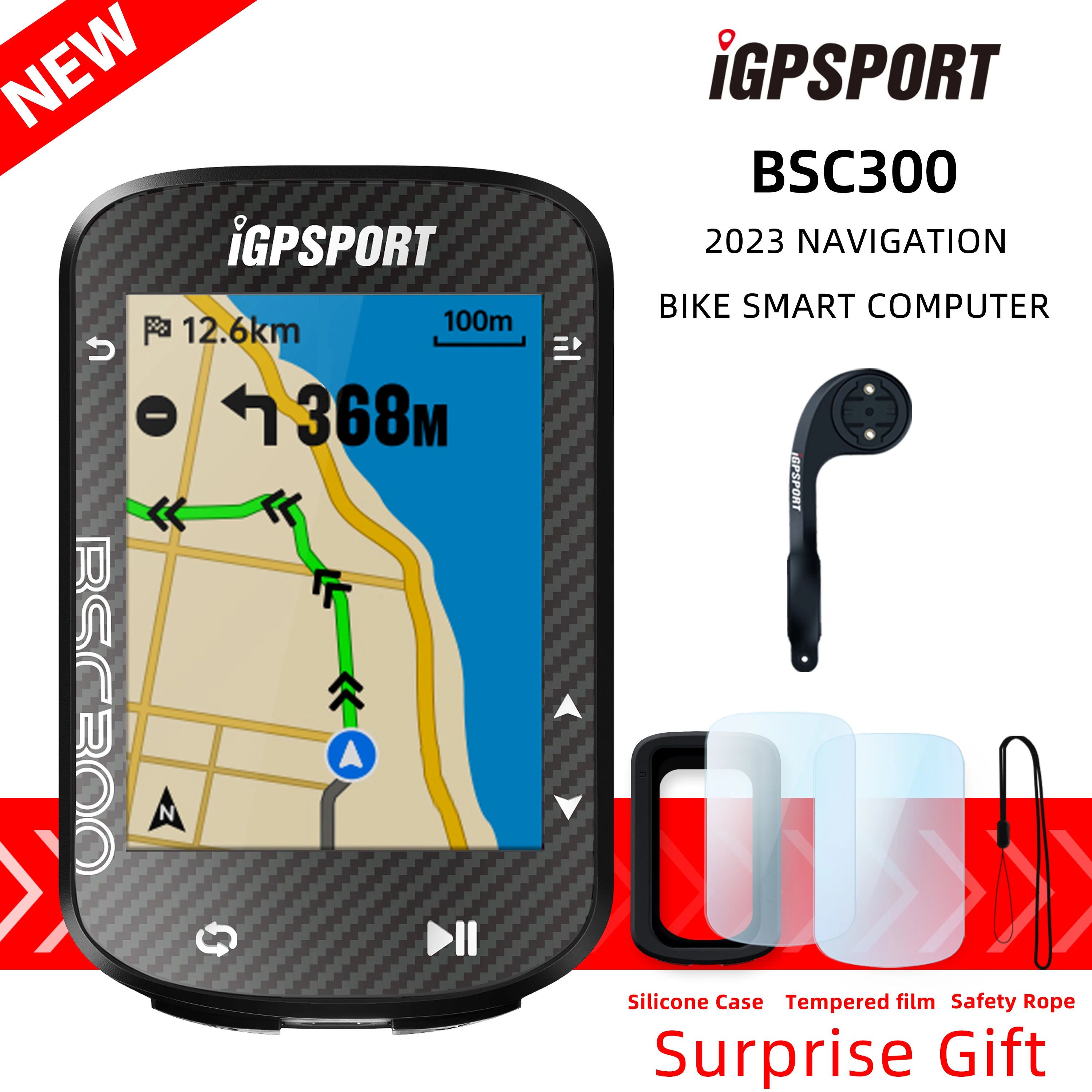 IGPSPORT GPS 스마트 네비게이션 자전거 컴퓨터 지도, 자전거 사이클 주행 거리계 속도계, 작동 가능한 케이던스 심박수 모니터, BSC300| | - AliExpress