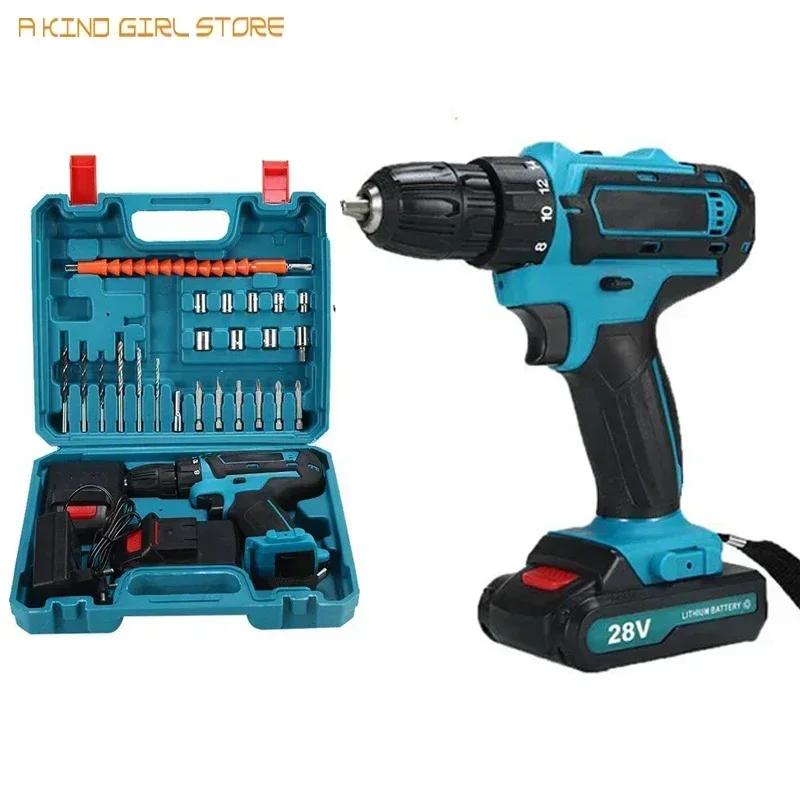28V-Cordless-Impact-Drill-High-power-Rechargeable-Electric-Drill ...