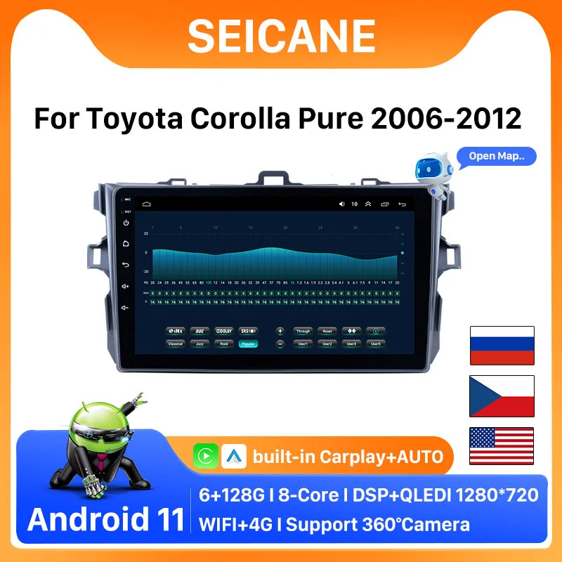 Seicane 9" Android 10.0 Car Gps Multimedia For 2006 2007 2008 2009 2010 ...