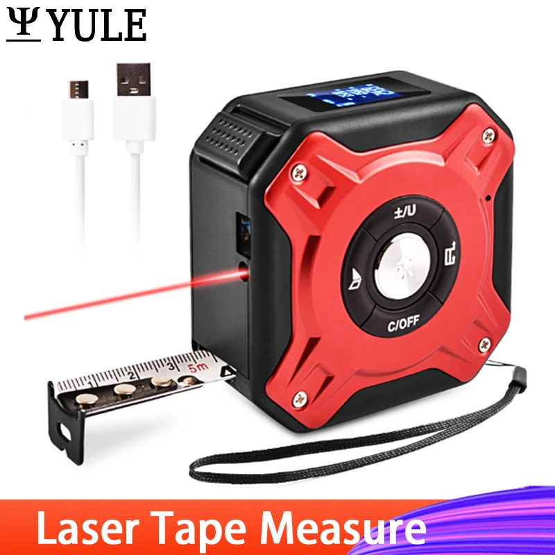 3 In 1 Laser Tape Measure Rangefinder Infrared High-precision 5m Tape ...