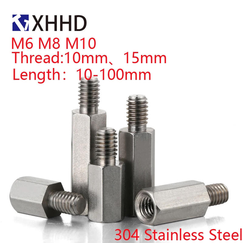 M6 M8 M10 304 Stainless Steel Hex Carbon Female Standoff Pillar Stud ...
