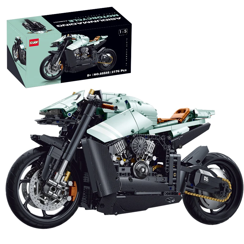 New 1:5 MOC Technical Limited Edition Motorcycle AMB 001 Building ...