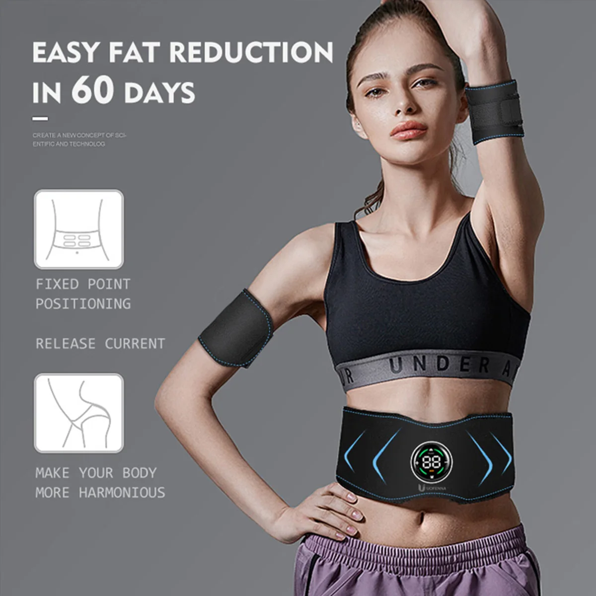 Muscle stimulator D - Ceinture abdominale électrique EMS amincissante ...