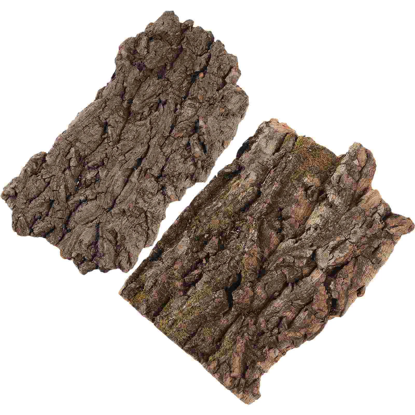 2-Pcs-Terrarium-Reptile-Bark-Fish-Tank-Accessories-Animals-Aquarium ...