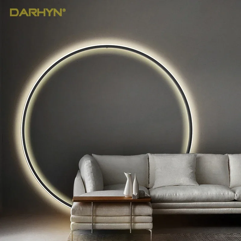 Modern-Simple-Ring-Round-LED-Wall-Lamp-Home-Designer-Decor-Circle ...