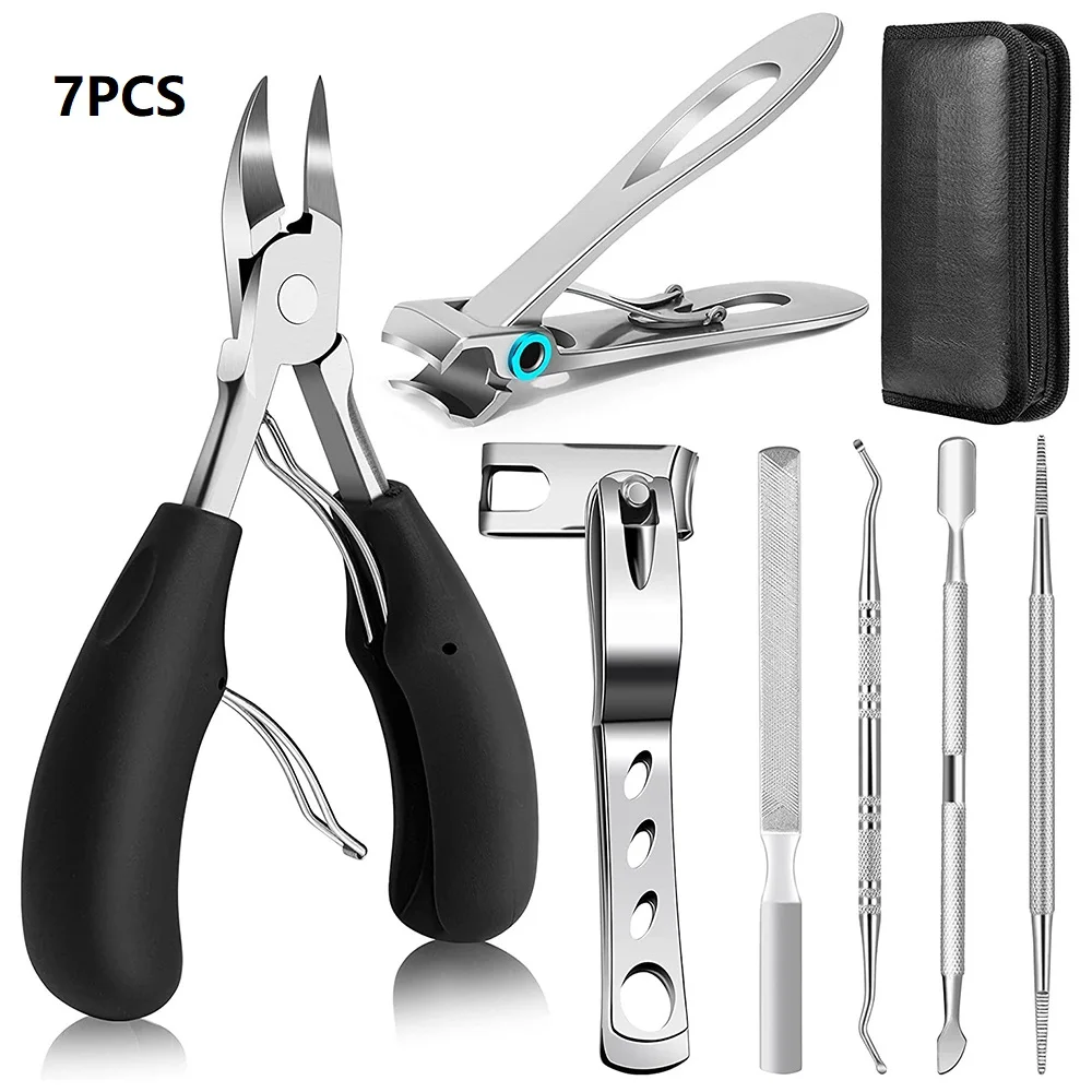 7Pcs Nail Trimming Tool Set for Thick Nails Heavy-Duty Nail Clippers ...