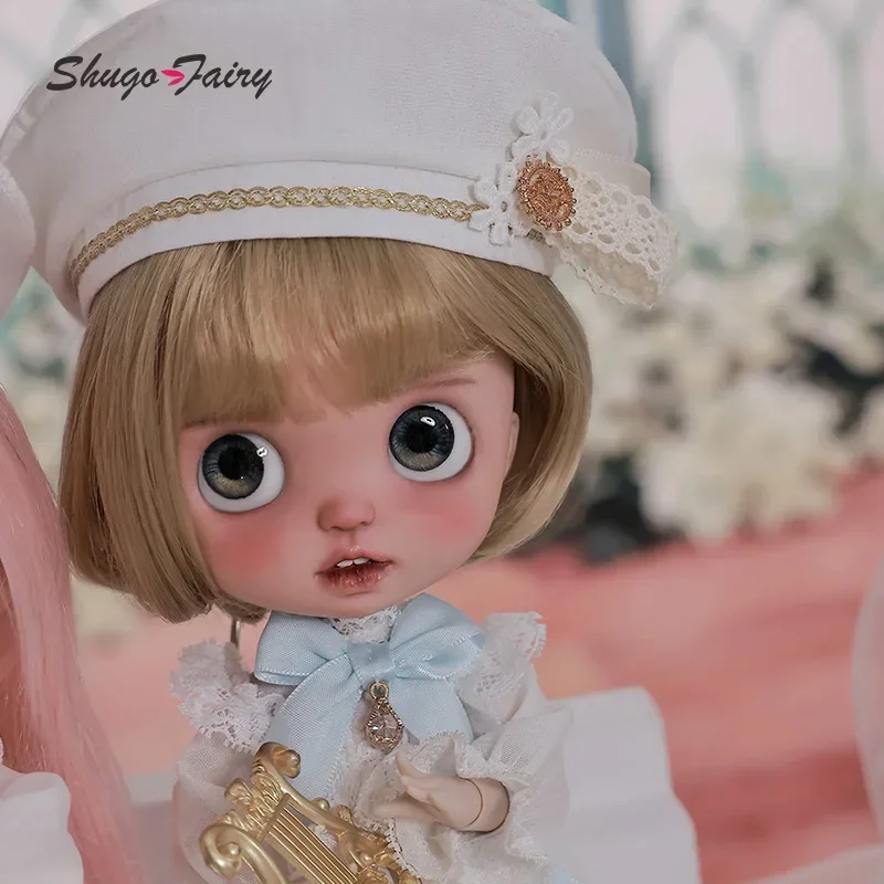 Lime FullsetD Bjd Doll 1/6 Big Head Open Mouth Expression Church Dress ...