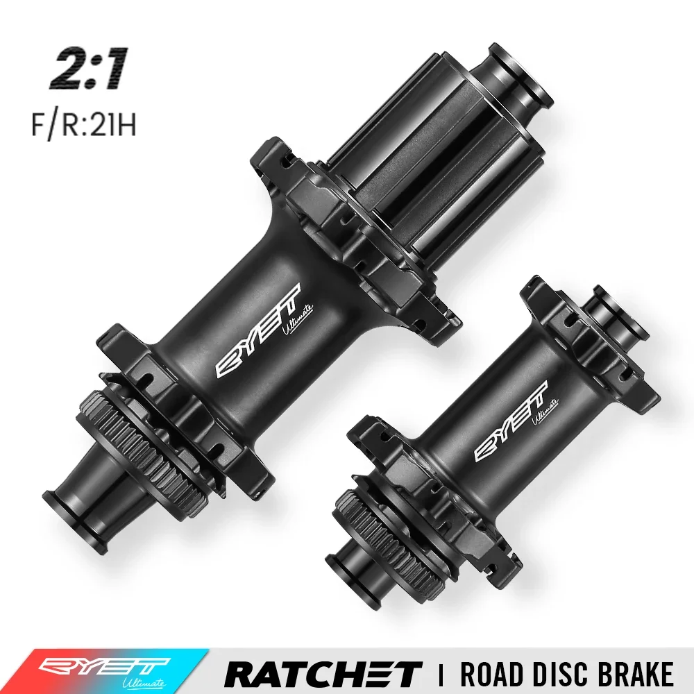 RYET Road Disc Brake Bicycle Hub 2:1 Spokes Straightpull 21H 36T ...