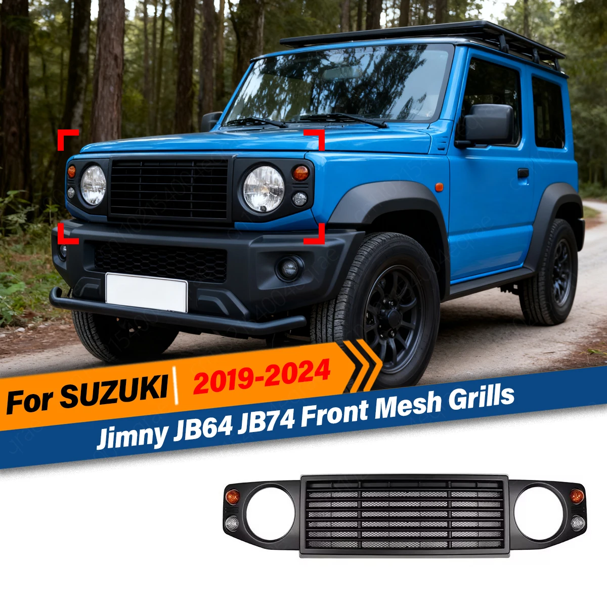 For SUZUKI Jimny JB64 JB74 2019 2020 2021 2022 2023 2024 Front Mesh ...