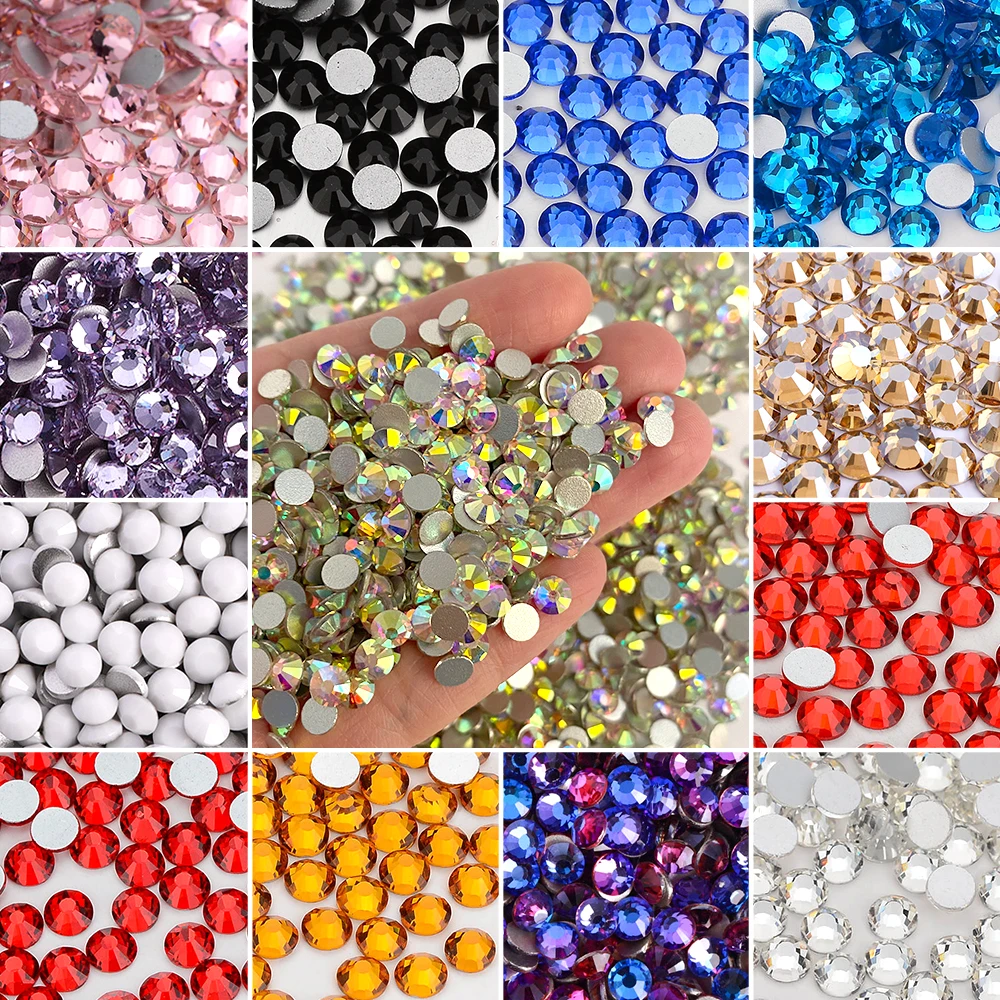 SS6-SS30-Multiple-Color-Silver-Bottom-Glass-Rhinestones-Non-Hotfix ...