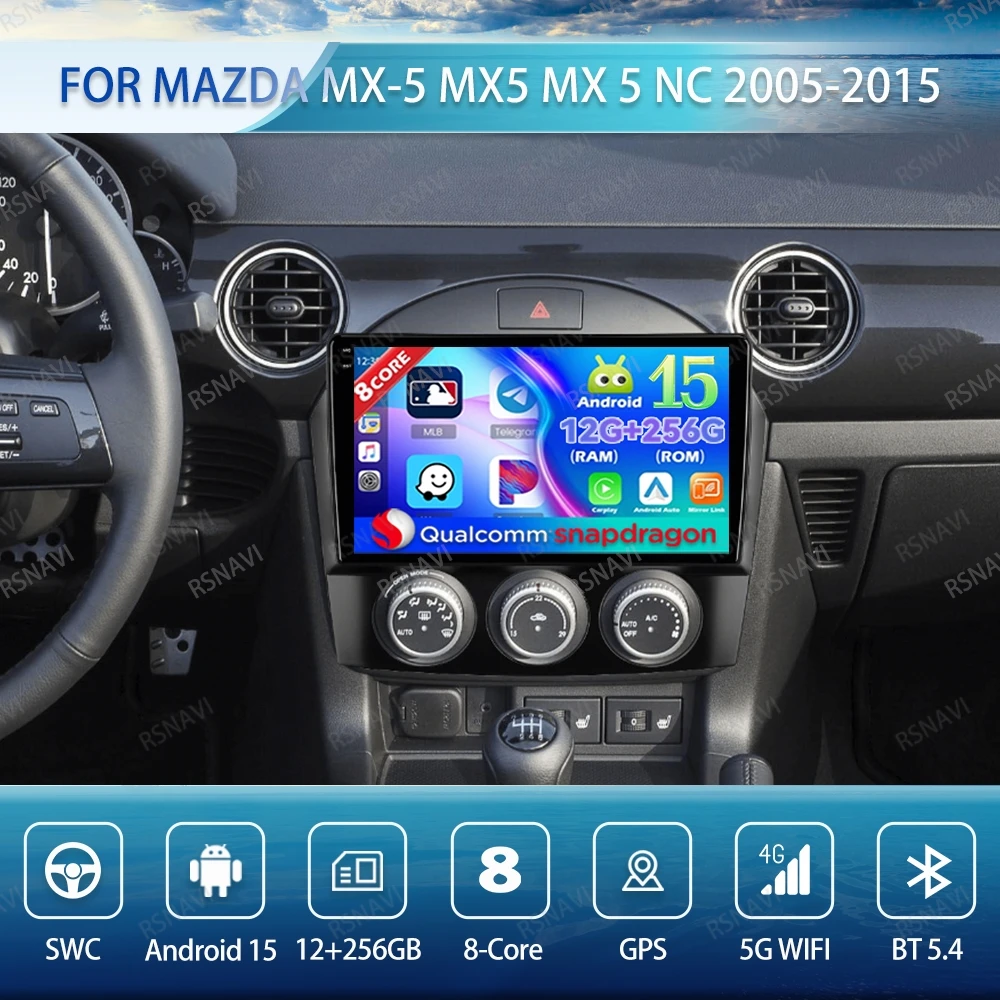 Android 15 Car Radio For Mazda MX-5 MX5 MX 5 NC 2005-2015 GPS ...