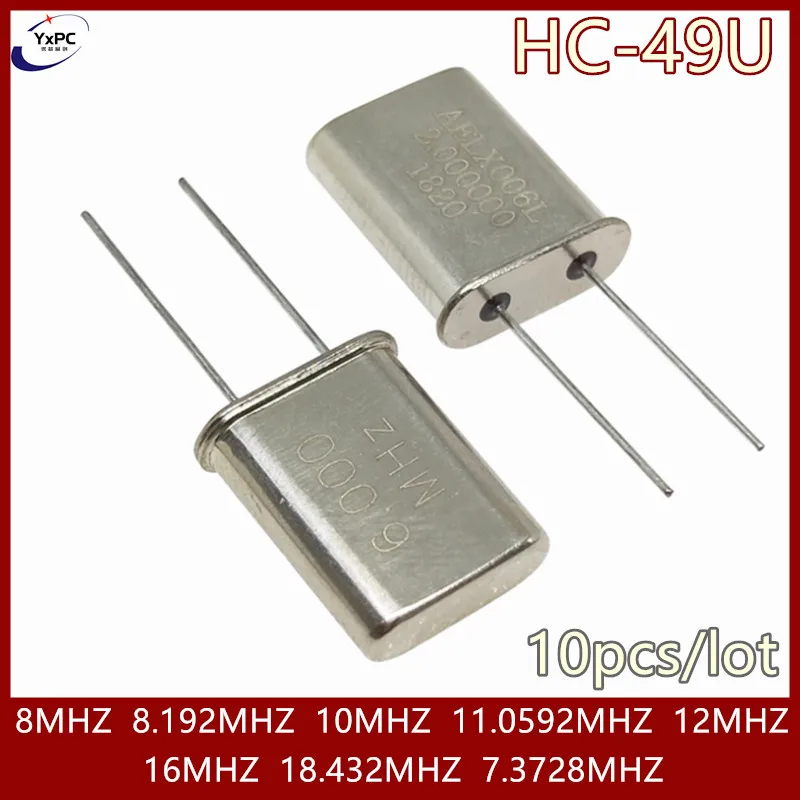 10pcs-HC-49U-49U-Crystal-quartz-resonator-Passive-crystals-8MHZ-8 ...