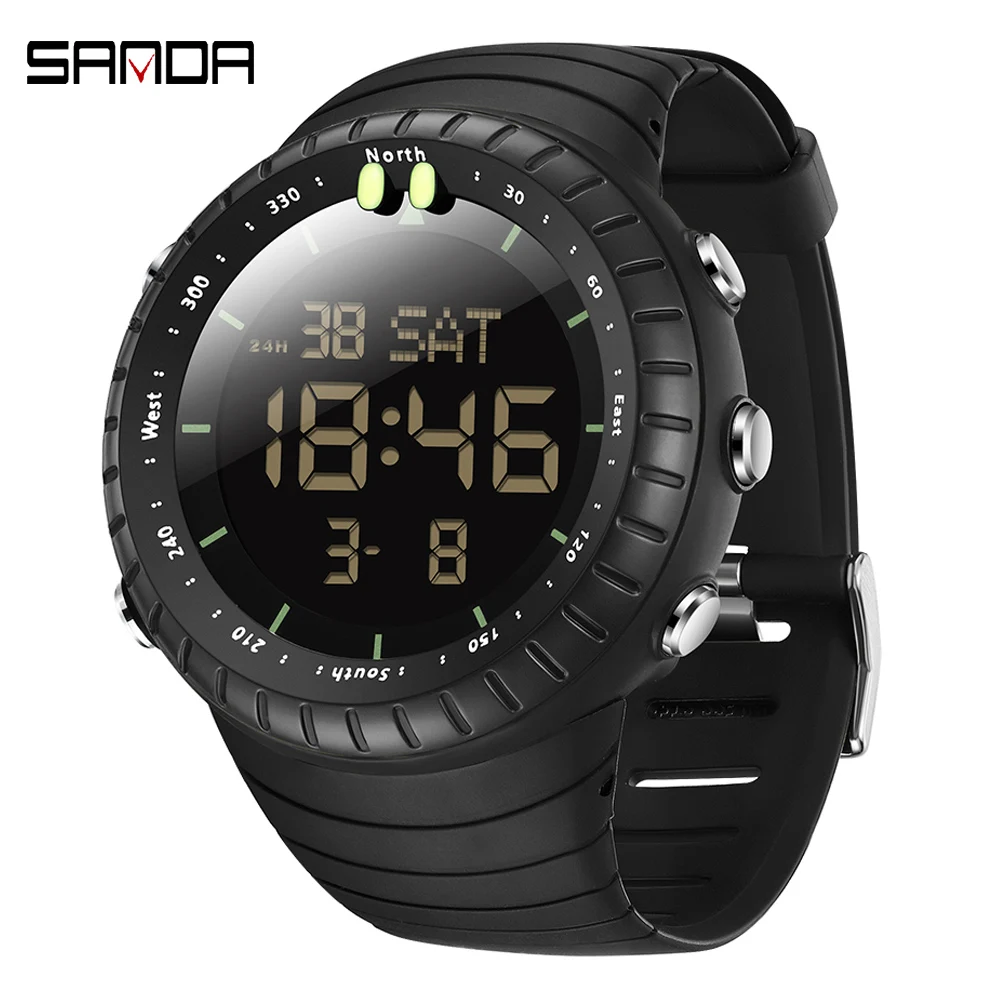 SANDA Brand Hot Watch for Men Electronic Watches Night Glow Large ...