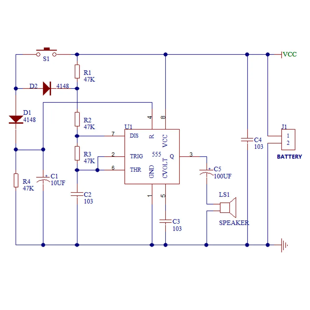 NE555-Oscillator-Buzzer-Electronic-DIY-Tone-Generator-LED-Kit-8R-0-25W ...