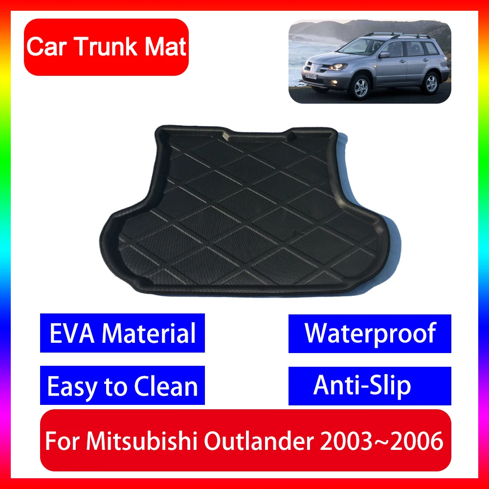 Car Trunk Mat For Mitsubishi Outlander Airtrek CU ZE ZF MK1 2003 2004 ...
