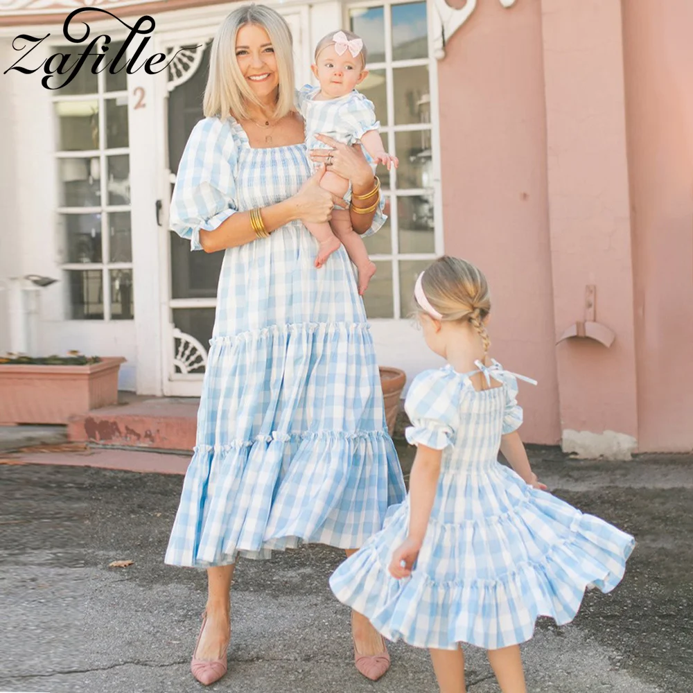 ZAFILLE-V-tements-assortis-pour-m-re-et-fille-robe-de-princesse-imprim ...