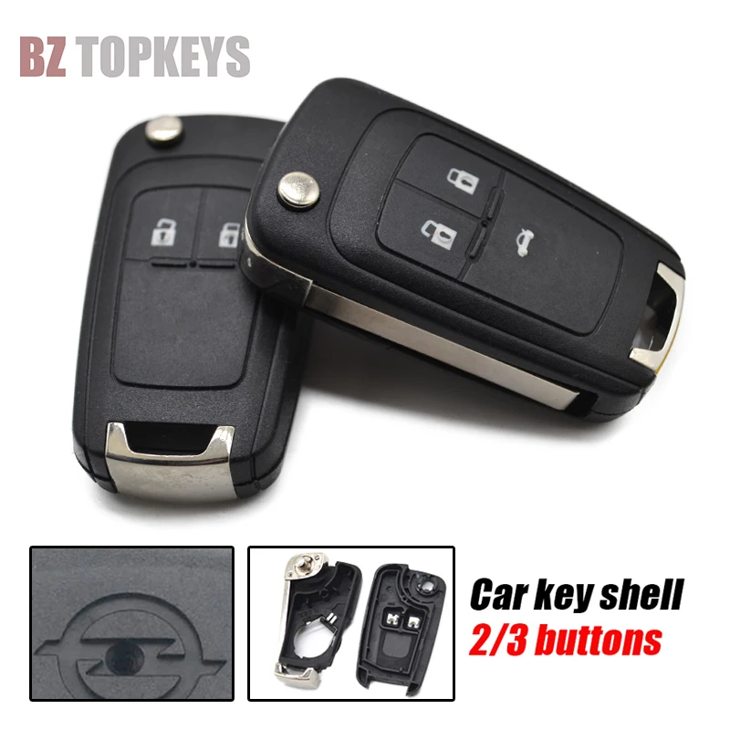 Bztopkeys Folding Key Fob Shell Case Hu100 For Opel Vauxhall Astra H J ...