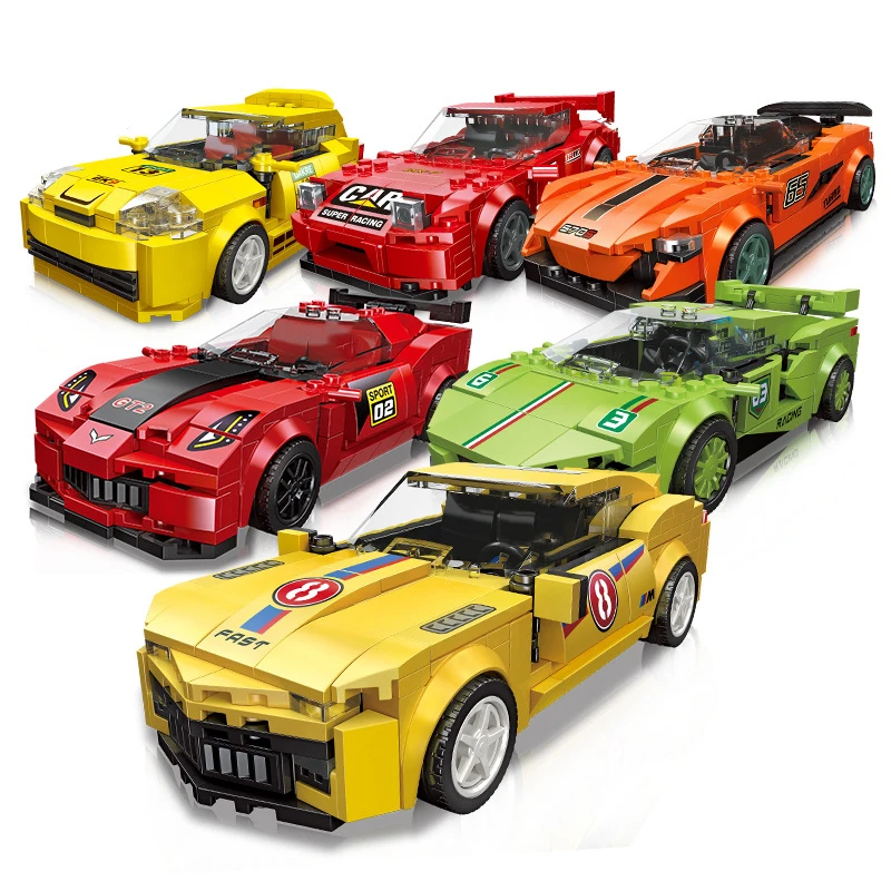 Speed Racing Car Model Building Blocks DIY Bricks Sports Classic Rally ...
