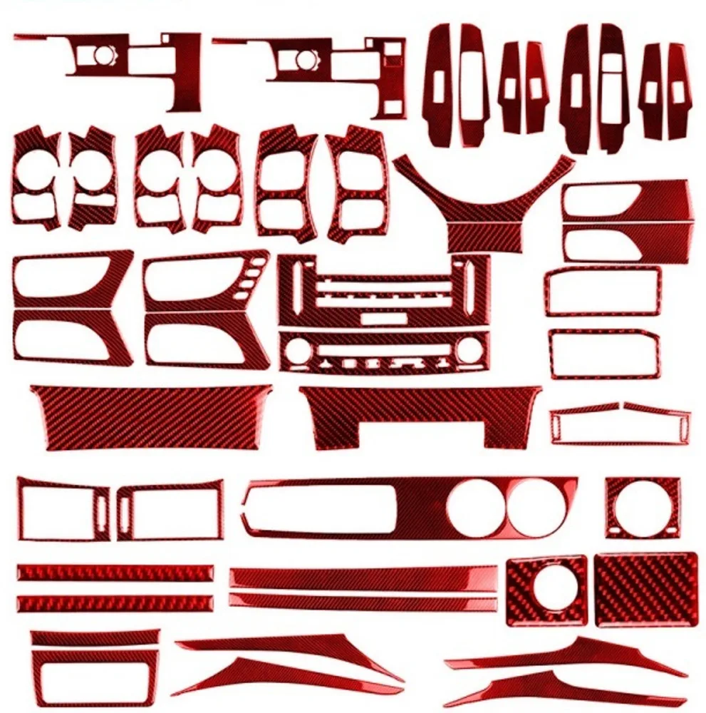 Carbon Fiber Interior Mouldings Red Stickers Car Decorative Accessories ...