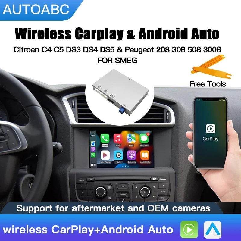 Wireless Carplay Android Auto For Peugeot Citroen SMEG Picasso C4 C5 ...
