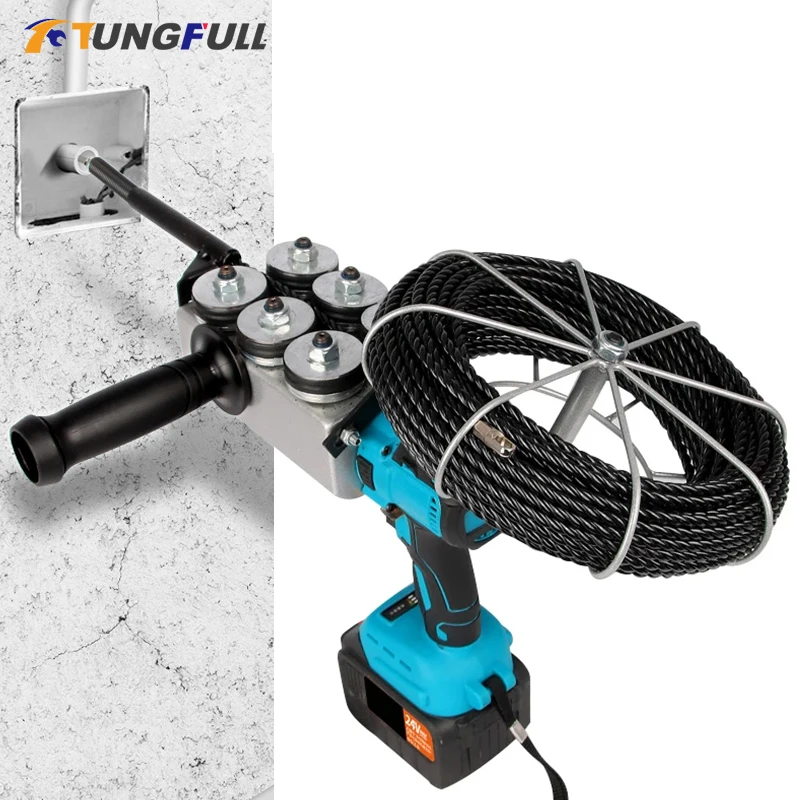 Automatic Electrician Stringing Machine Lithium Battery Dark Line Wire ...