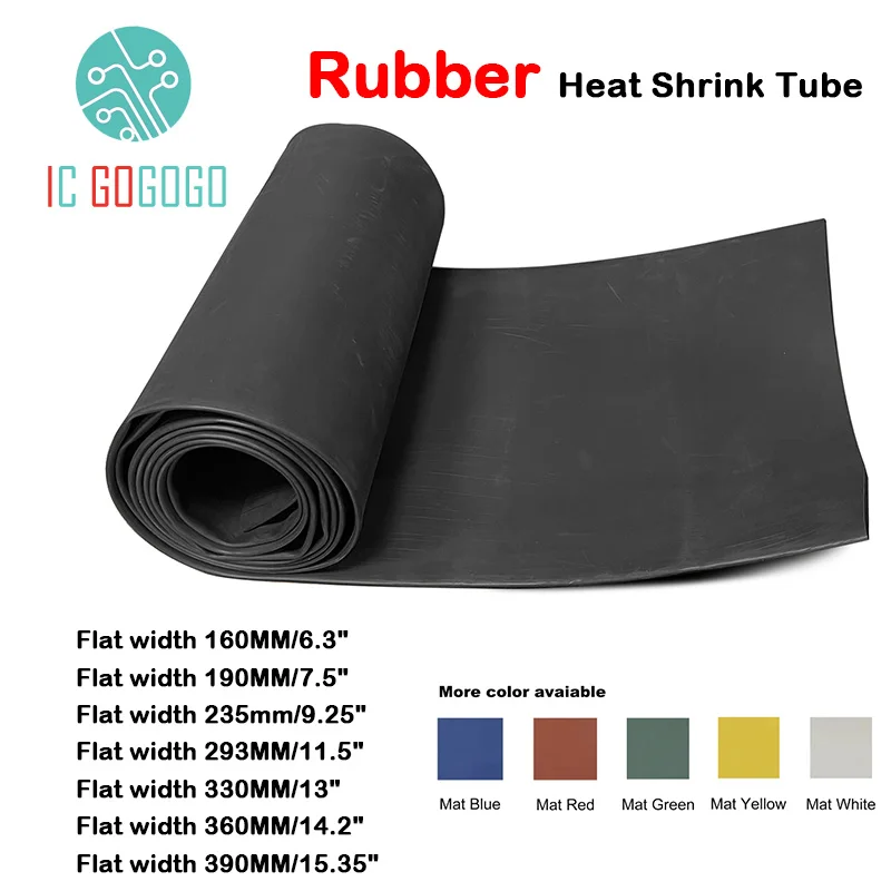 1m-Rubber-Heat-Shrink-Tube-160mm-390mm-Black-Red-Lithium-Battery-Pack ...