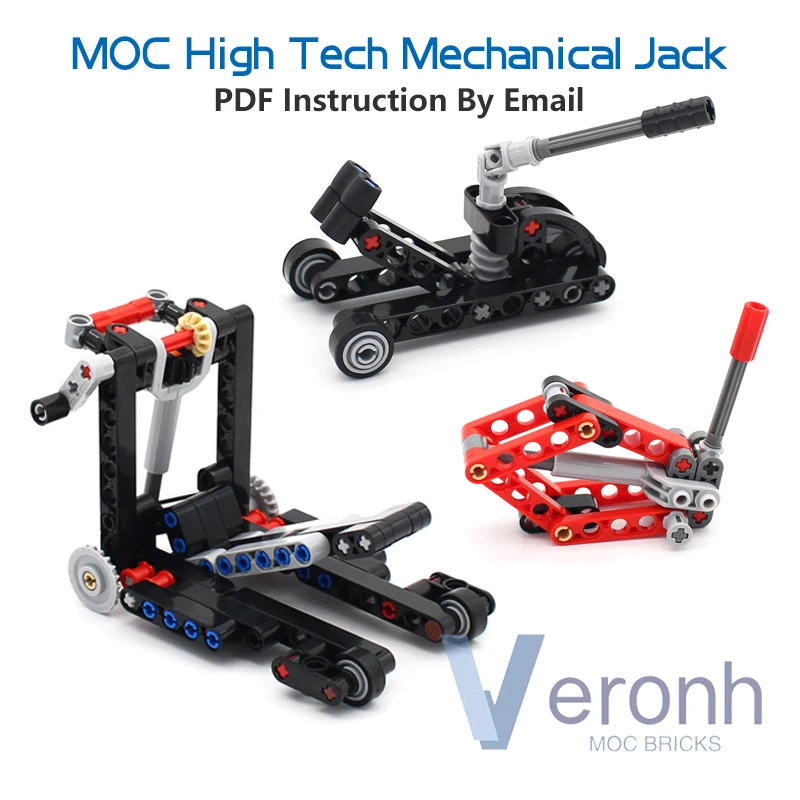 Building Bricks Blocks Moc | Mechanical Scissor Lifter | Building ...