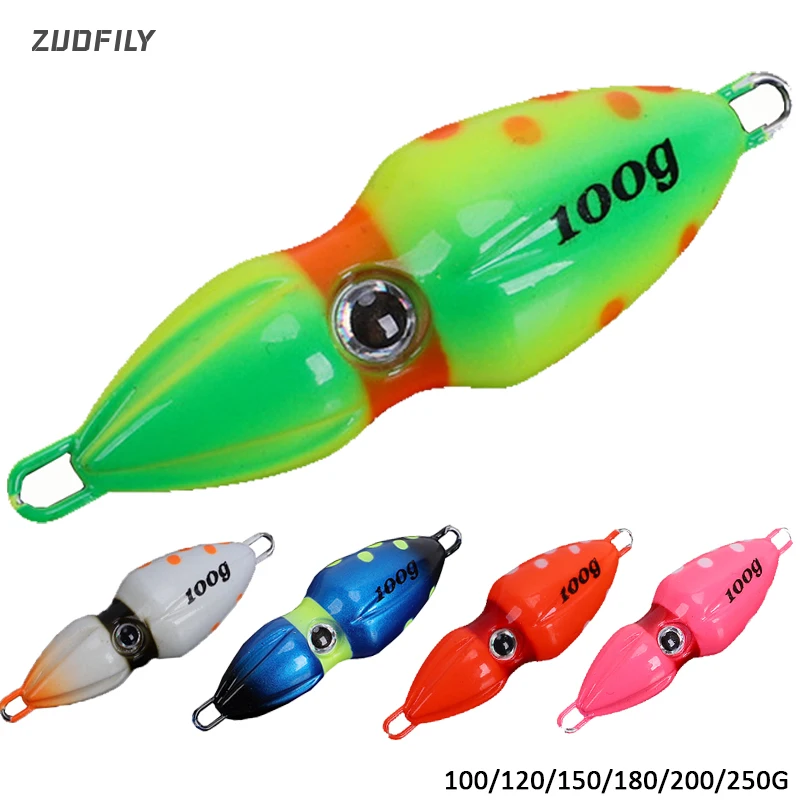Fishing-Jig-100g-120g-150g-180g-250g-Gourd-Shaped-Slider-Snapper-Sea ...