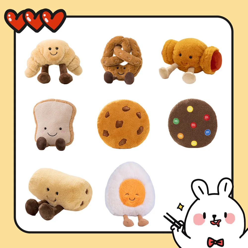 Cute-Plush-Bread-Talk-Toys-Toast-Pretzel-Croissant-Baguette-Prop ...