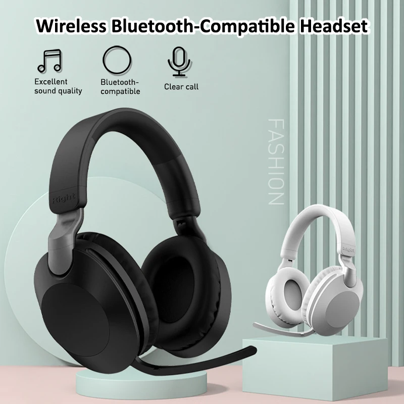 Wireless-Bluetooth-Compatible-Headset-Eearphone-with-Mic-Hands-free ...