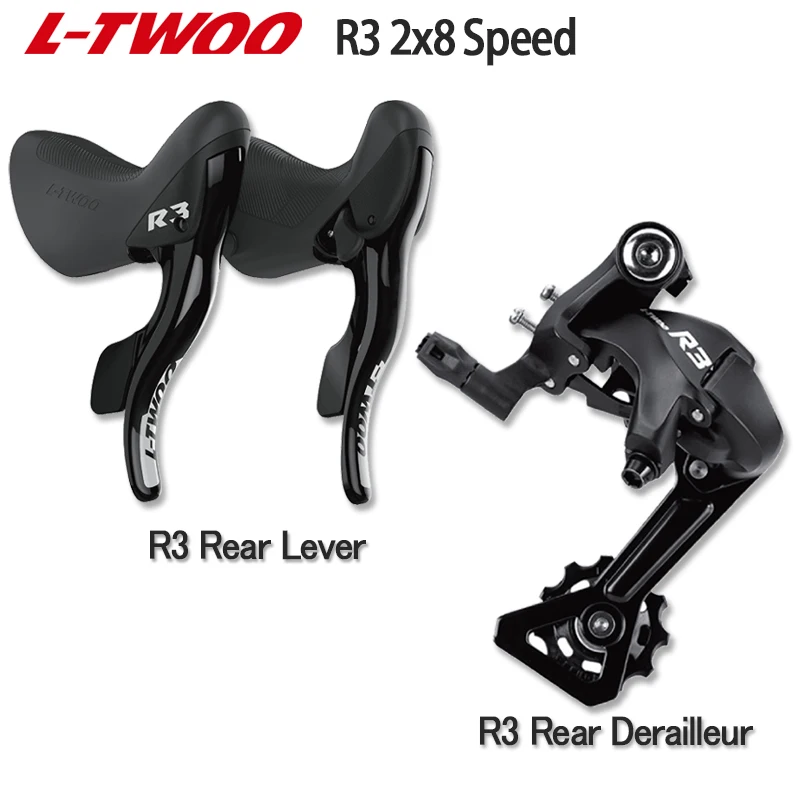 L-TWOO-2x8-Speed-R3-Road-Bike-Derailleur-Suit-Shifter-Brake-Lever-Front ...
