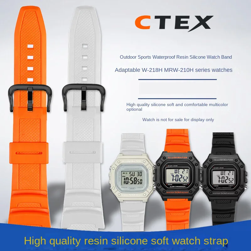 Colorful-Silicone-watch-strap-for-Casio-W-218H-MRW-210H-ae-1200-1100-f ...