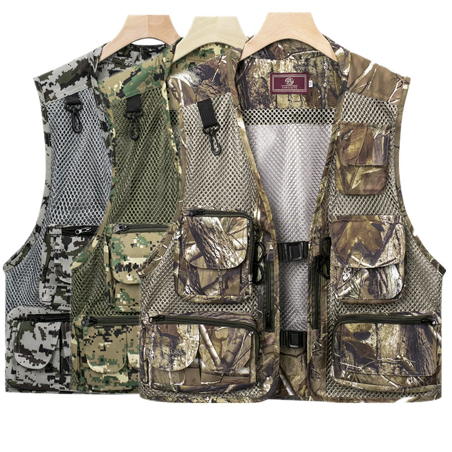 Summer-Men-s-Camouflage-Hunting-Vest-Tank-Top-Multiple-Pockets-Mesh ...