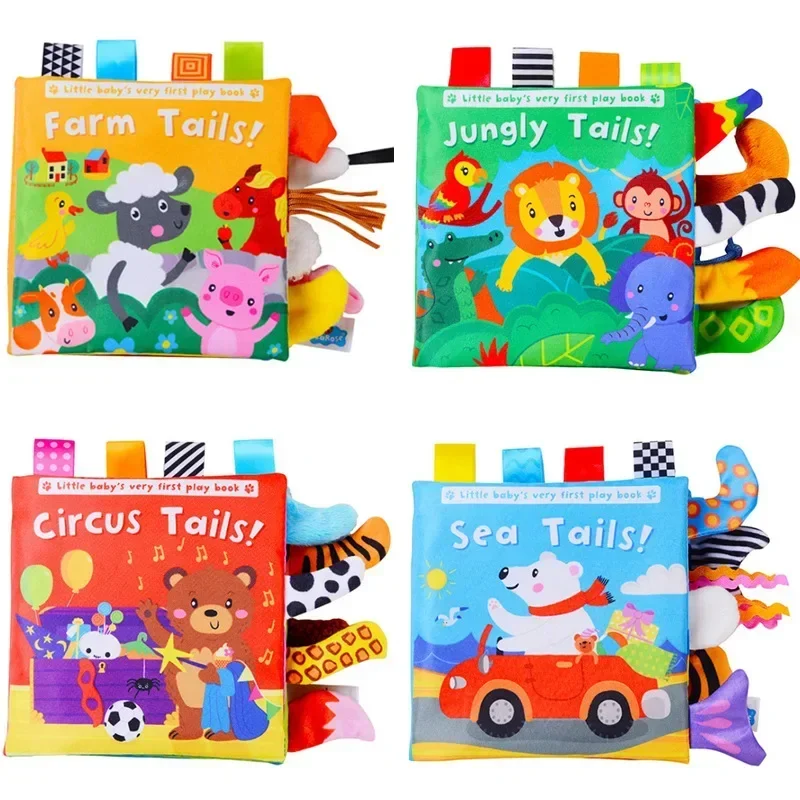 Baby-Early-Learning-Tearing-Tail-Cloth-Book-Parent-child-Interactive ...