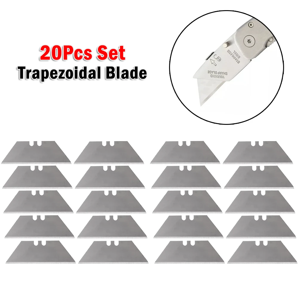 20 Pcs Trapezoidal Blade Replacement Blade W/ Box For Art Craft Cutter ...