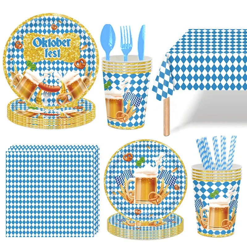 Oktoberfest-Theme-Party-Decorations-Toasts-Beer-Cutlery-Paper-Cup ...