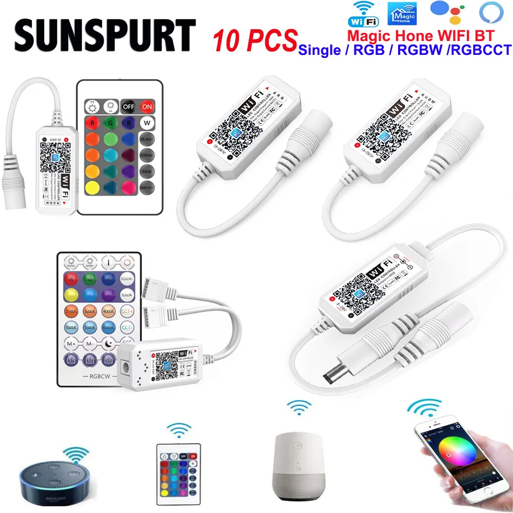 1-10PC-Magic-Home-DC5-24V-Mini-RGB-Wifi-Controller-For-Led-Strip-Panel ...