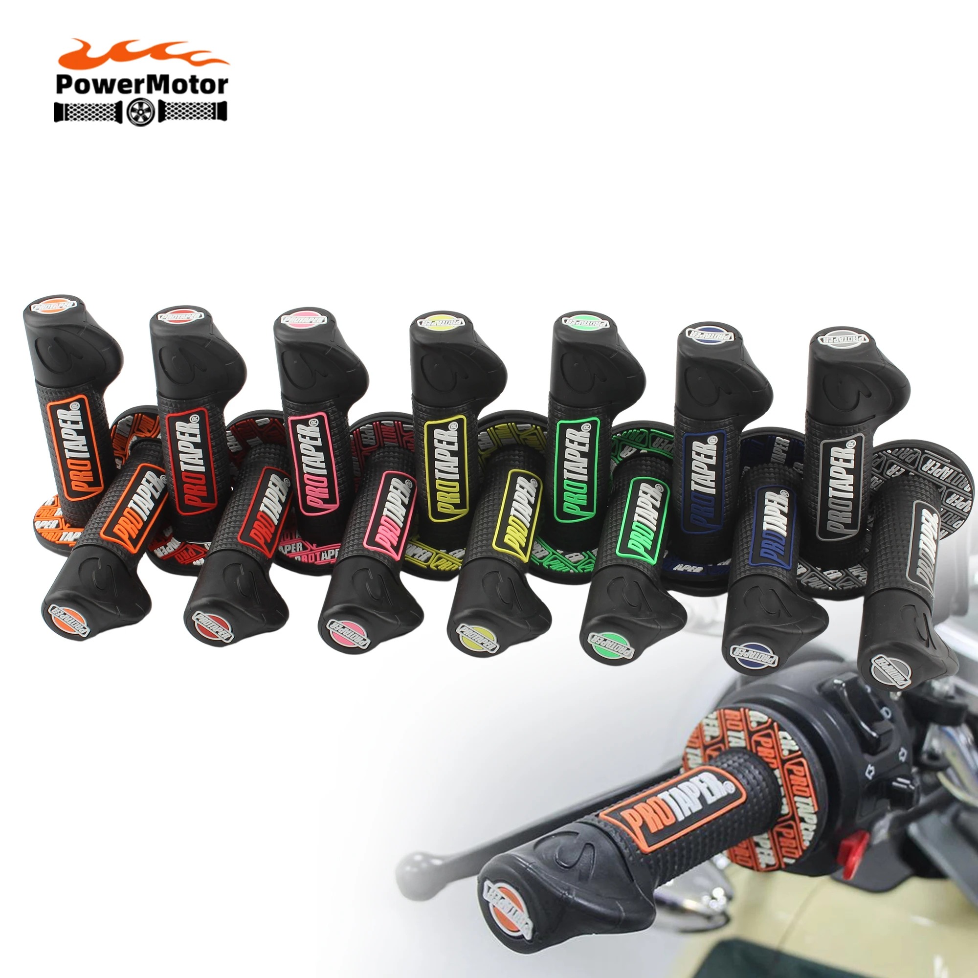 Motorcycle-Motorbike-7-8-22mm-Handle-Grips-for-Pro-taper-Universal ...