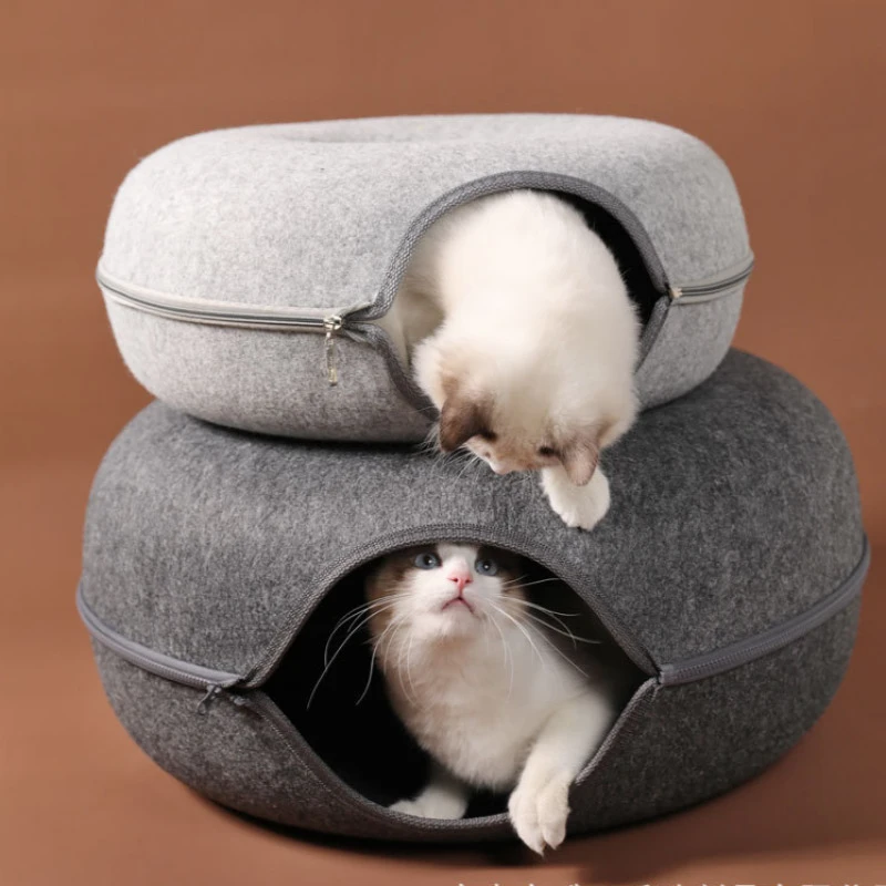 Four seasons available felt pet cat nest Felt cat nest detachable cat ...