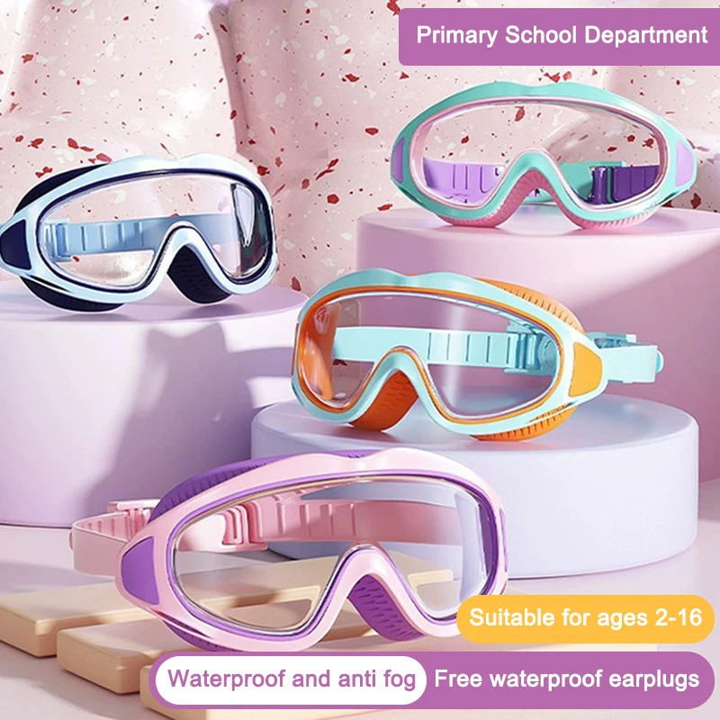 Kids-Big-Frame-Swimming-Goggles-Children-s-Anti-fog-Swimming-Glasses ...