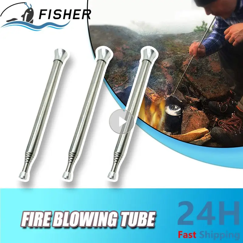 3PCS-Stainless-Steel-Fire-Blowing-Tube-Camping-Gadgets-Outdoor-Picnic ...