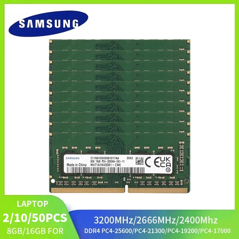 2-10-50PCS-Samsung-Laptop-RAM-DDR4-16-8GB-3200MHz-2666Mhz-2400MHz ...